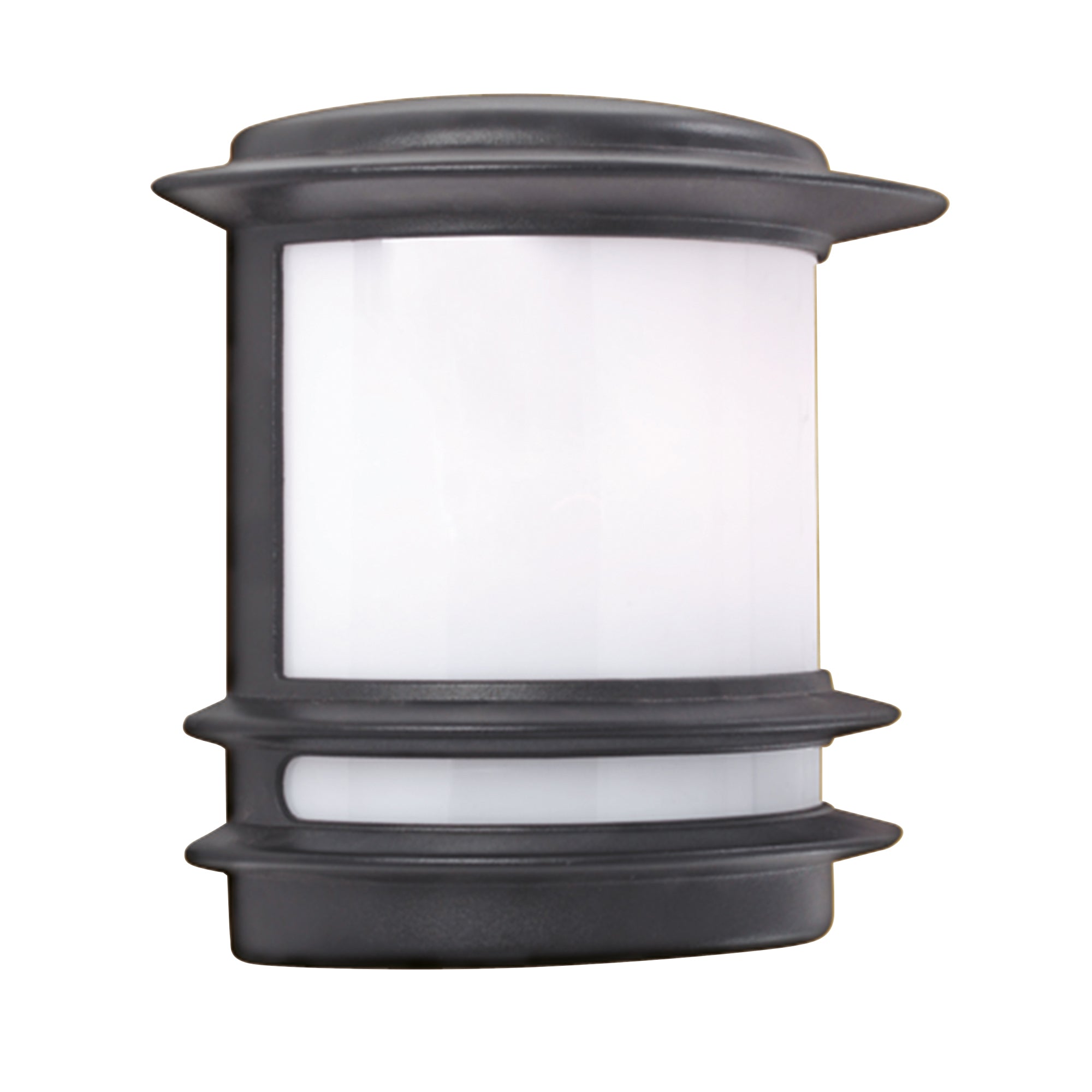 Searchlight 1812 Stroud Wall Light- Black Metal & White Polycarbonate ...
