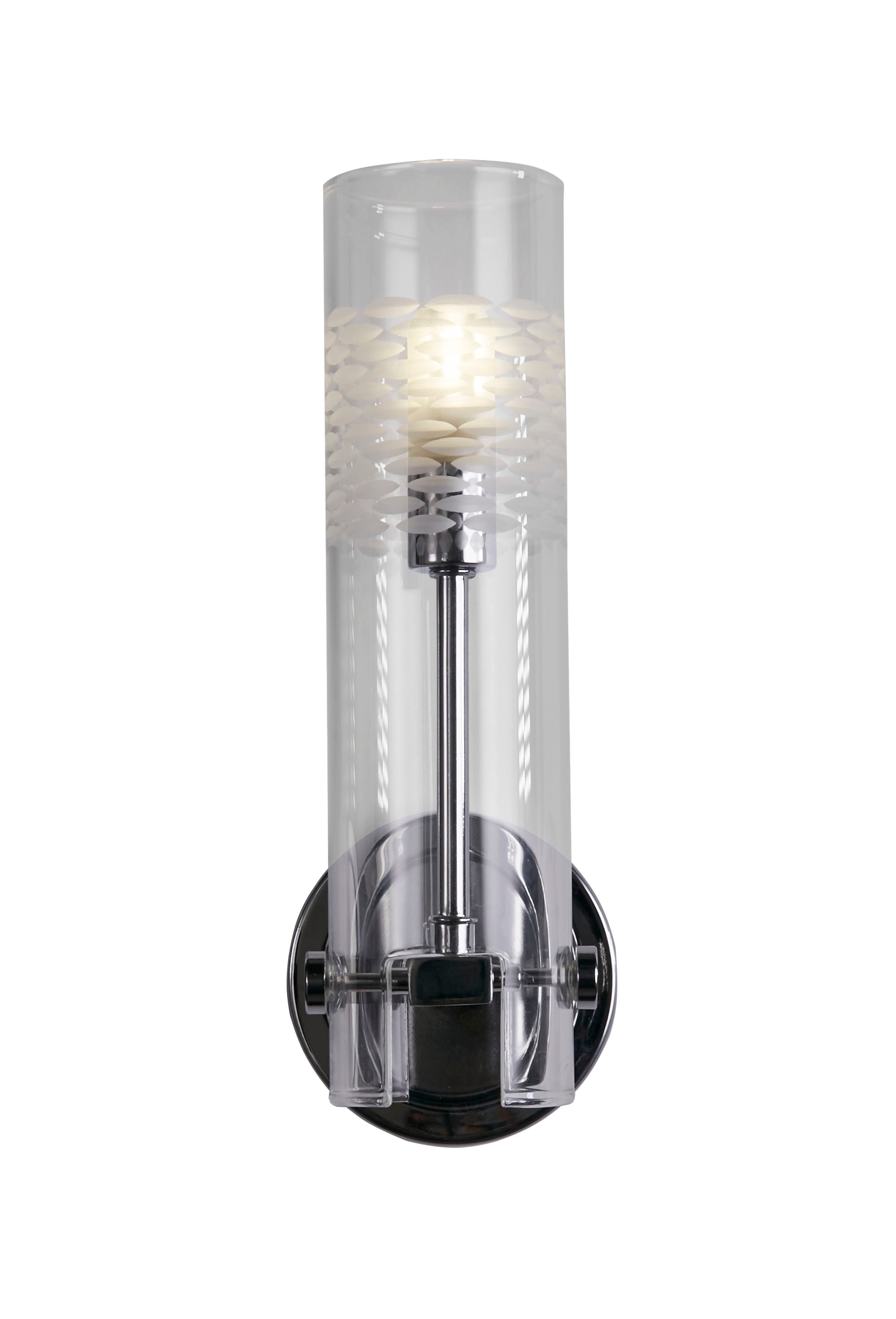 Searchlight 27981CC Scope Bathroom Wall Light- Chrome Metal & Clear ...