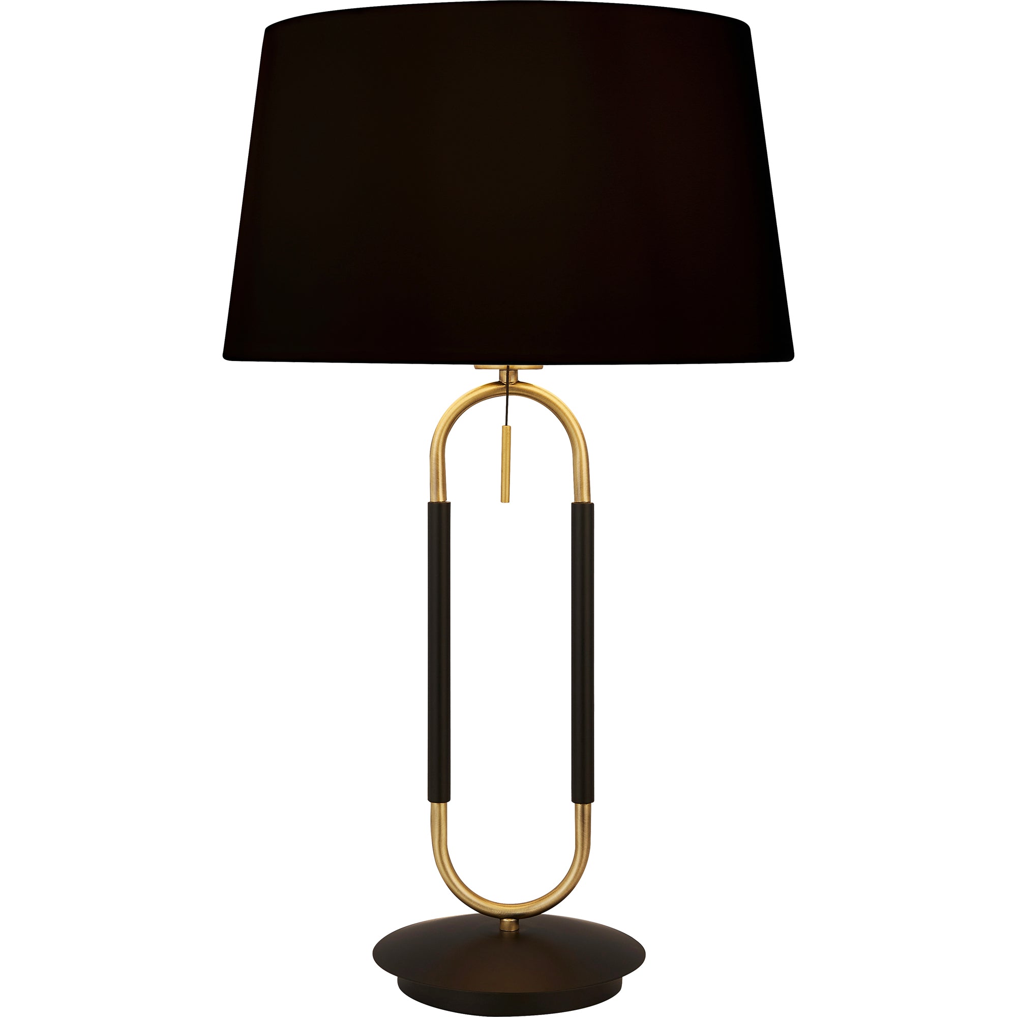 Searchlight 41431SB Jazz Table Lamp - Black, Satin Brass Metal & Black ...