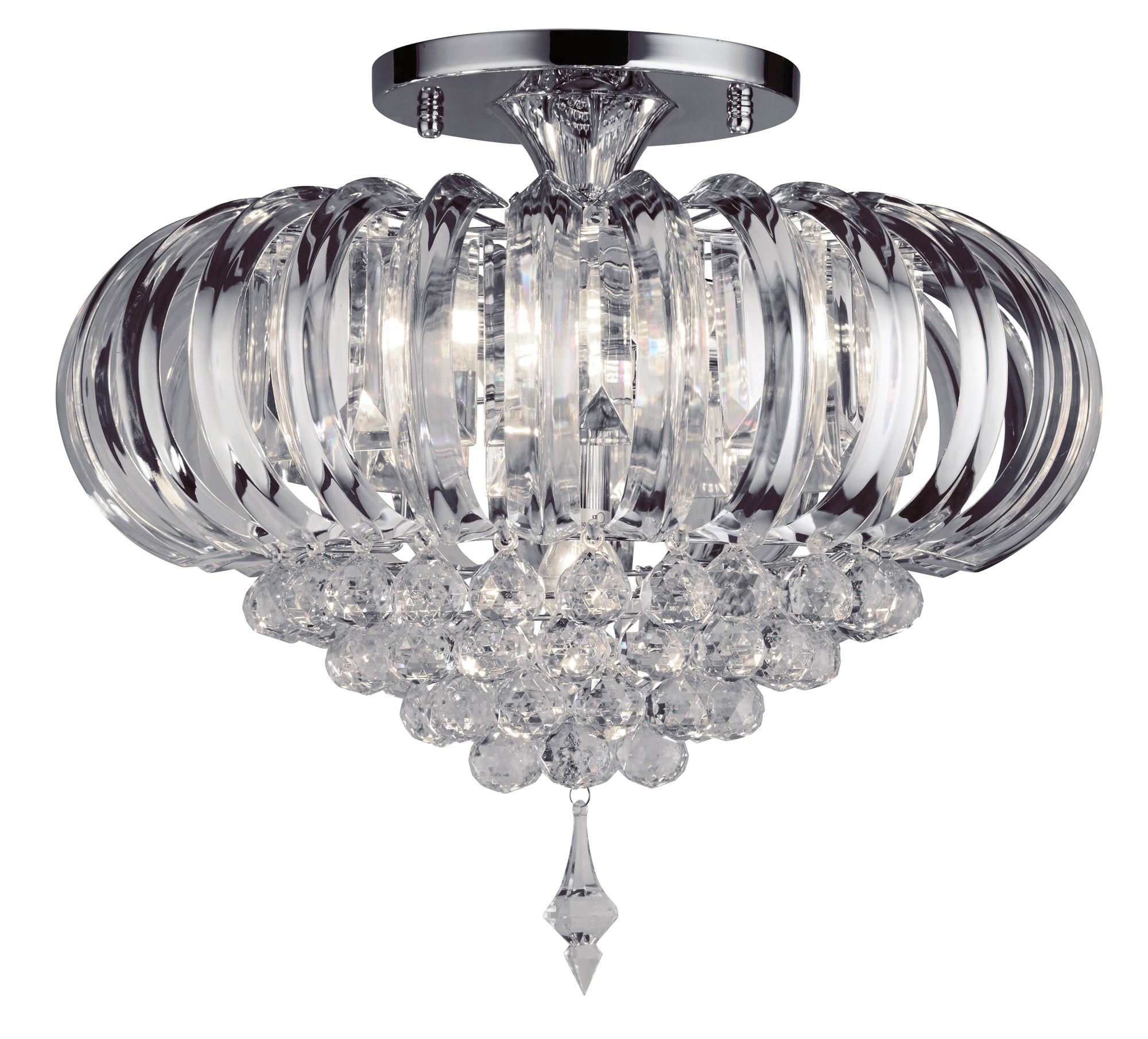 Searchlight 50004CC Sigma 5Lt Flush - Chrome Metal & Acrylic ...