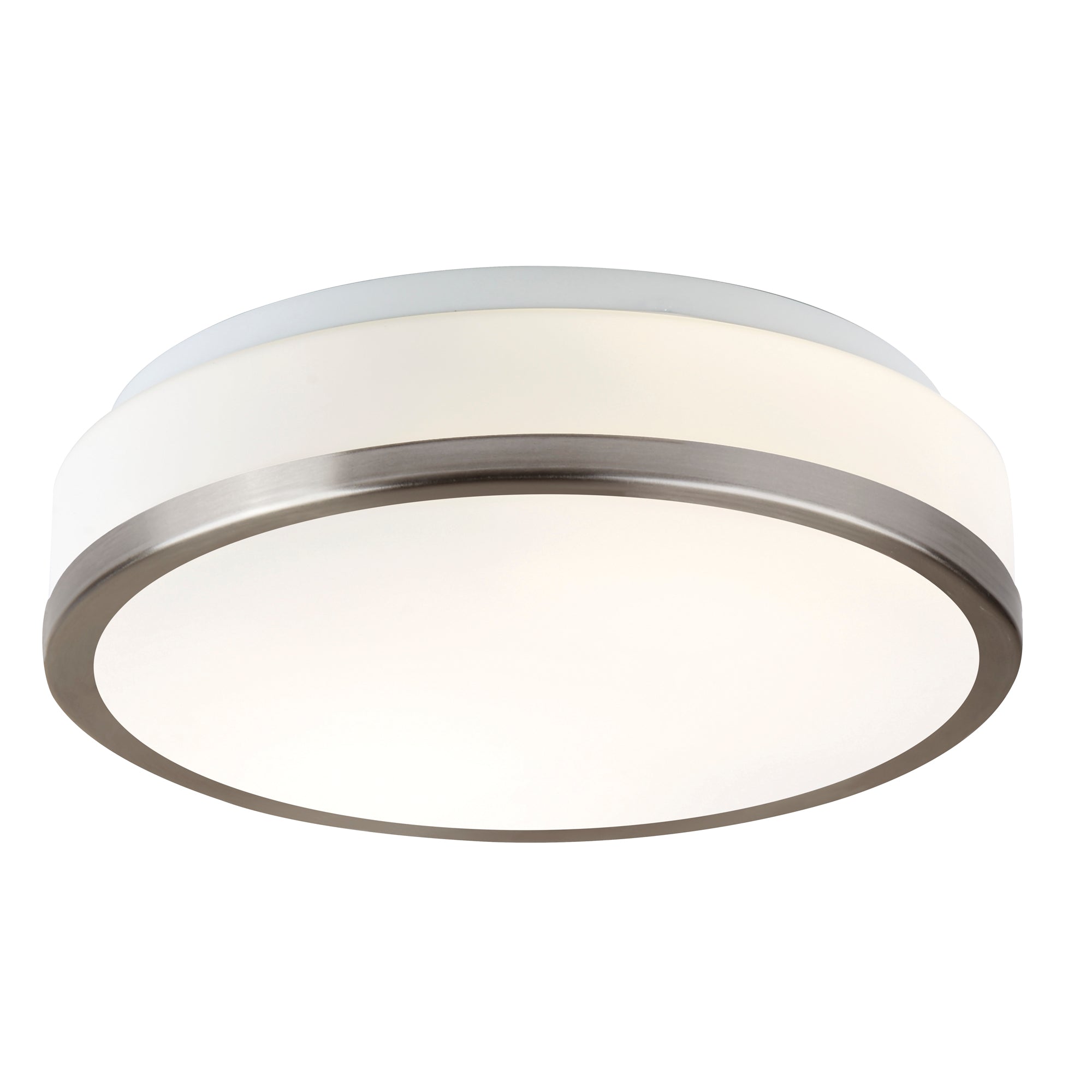 Searchlight 7039-28SS Cheese 2Lt Flush - Satin Silver Metal & White ...