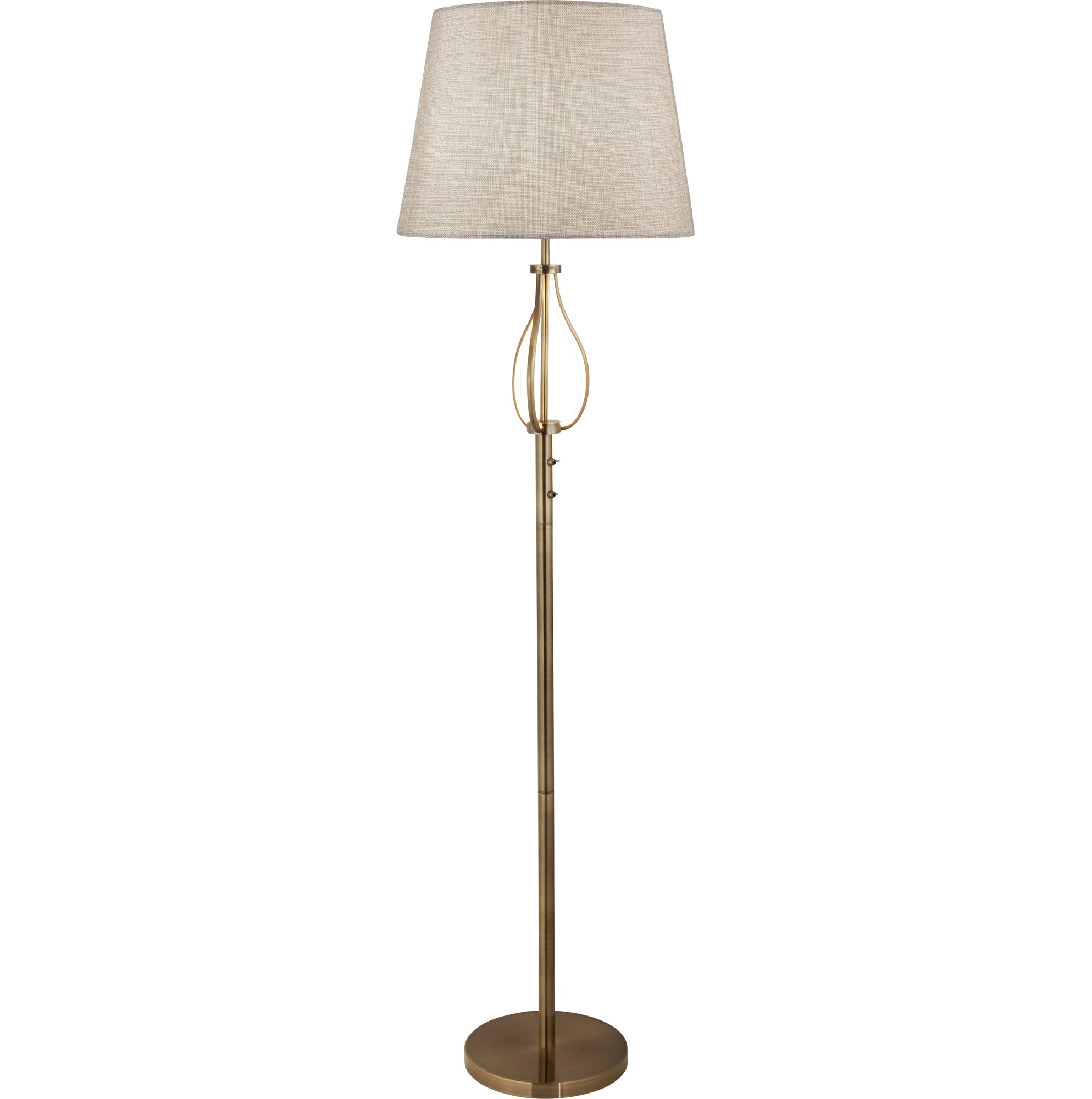 Searchlight 7485AB Vegas Floor Light- Antique Brass Metal & Cream ...