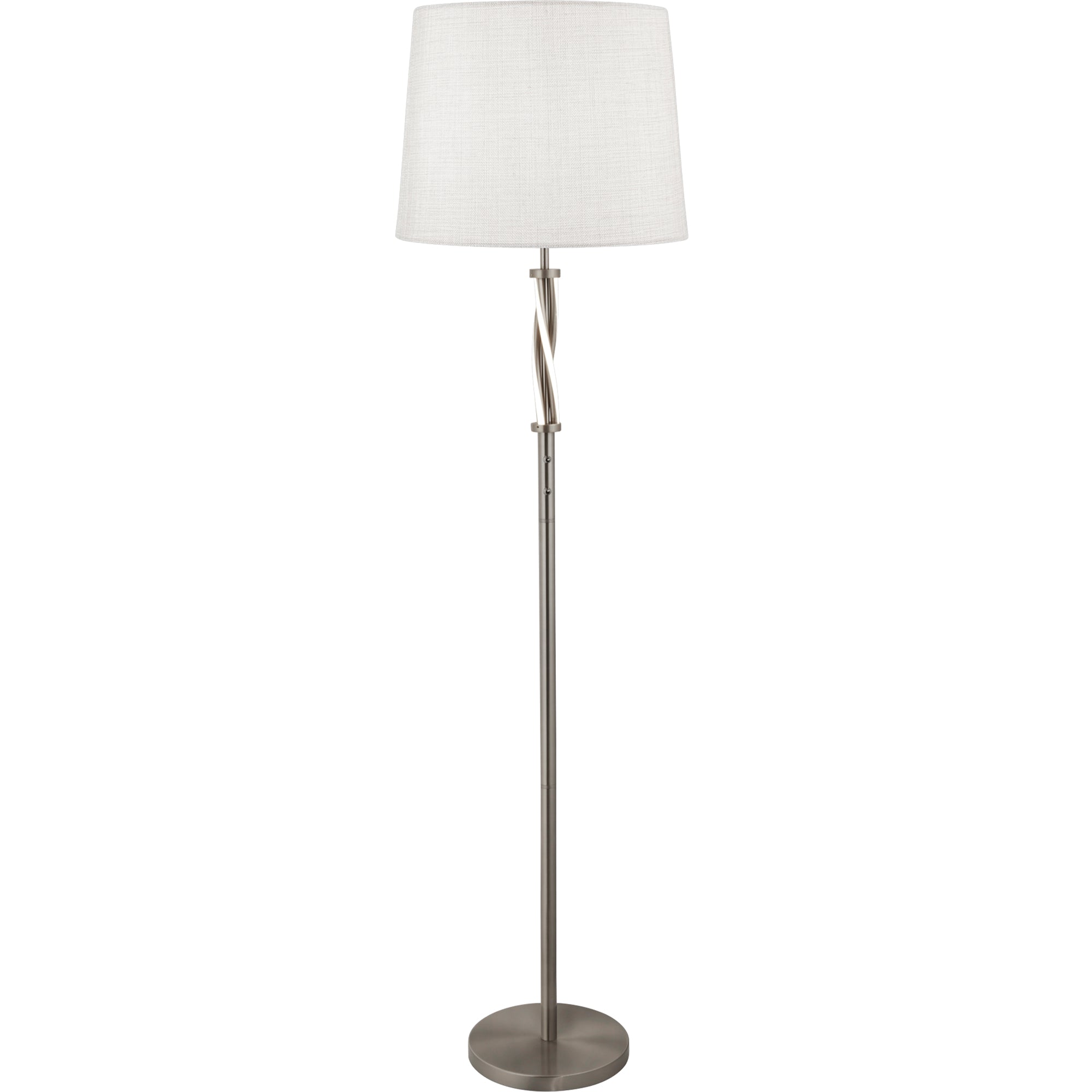Searchlight 7565SS Vegas Floor Lamp - Satin Silver & White Shade ...
