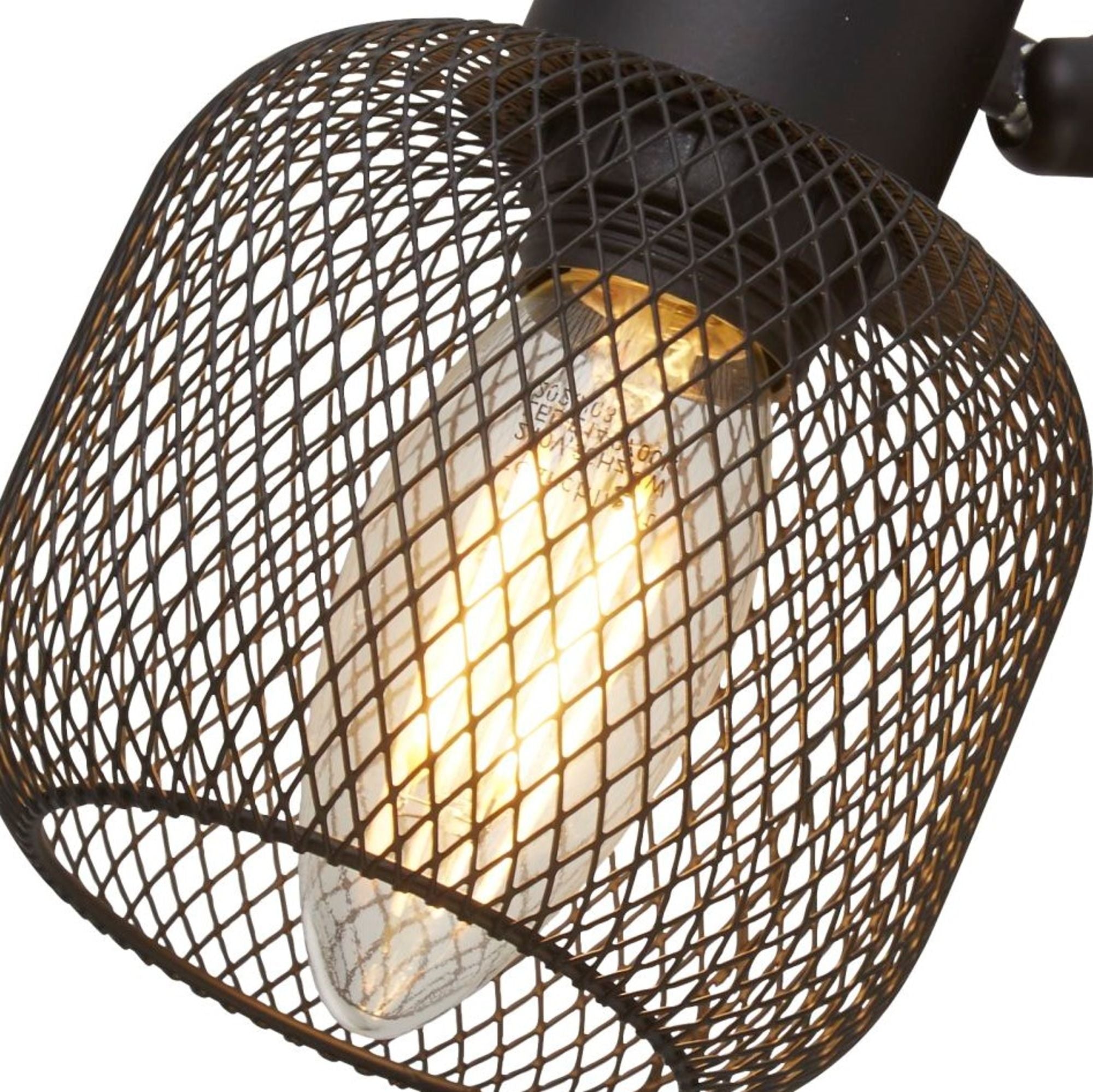 Searchlight 81201-4BK Meshy 4Lt Cage Bar Spotlight - Black Metal ...