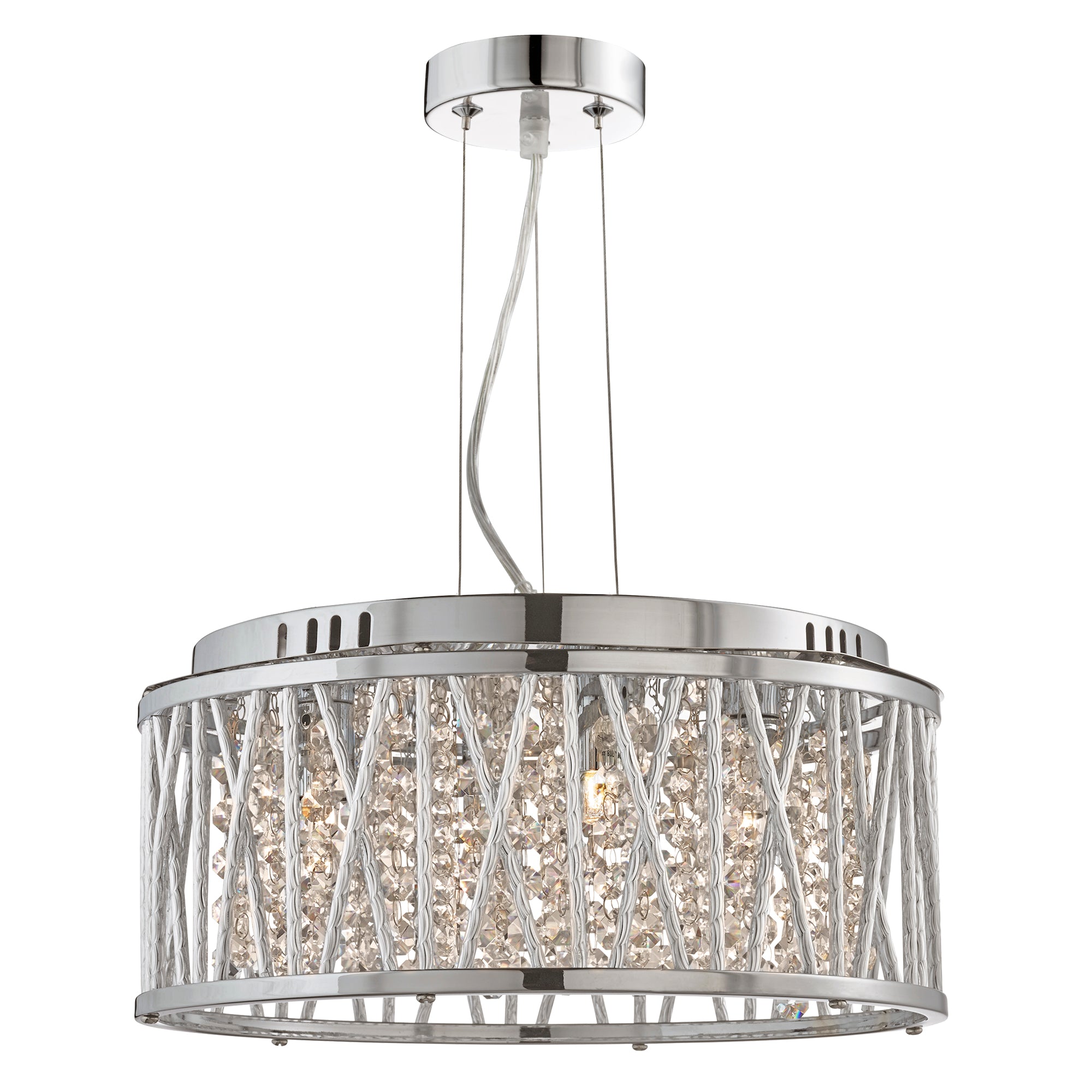 Searchlight 8334-4CC Elise 4Lt Pendant to Semi-Flush - Chrome Metal ...