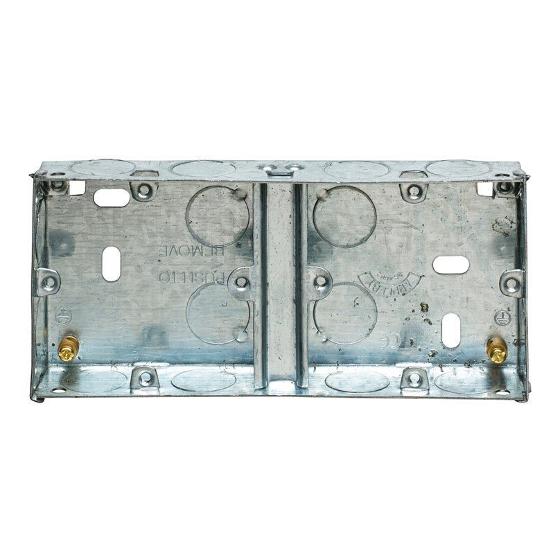 Appleby SB676 Dual (Single x 2) 25mm Deep Flush Metal Back Box ...