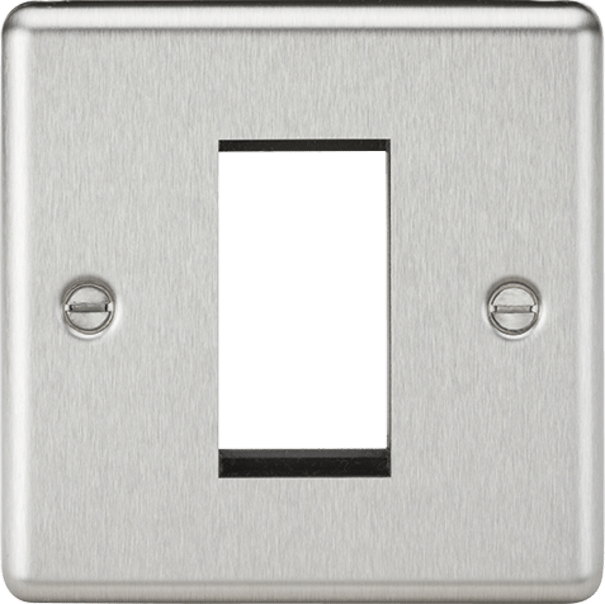 Knightsbridge MLA CL1GBC 1G Modular Faceplate - Rounded Edge Brushed ...