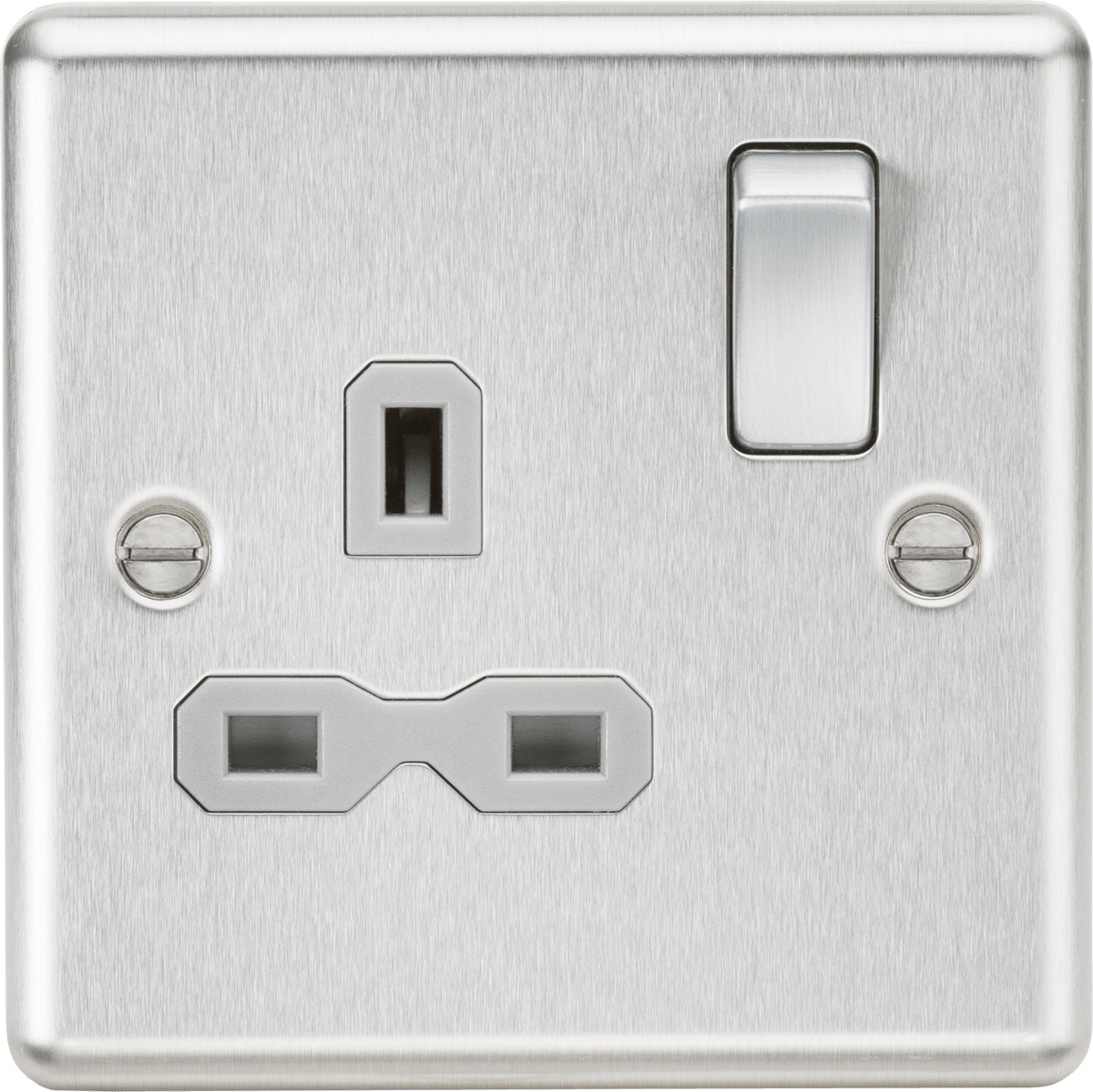Knightsbridge MLA CL7BCG 13A 1G DP Switched Socket with Grey Insert ...