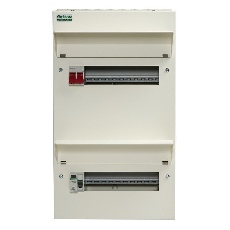 Crabtree 520-283B 20 Way Split Load Duplex Consumer Unit 100A Main ...