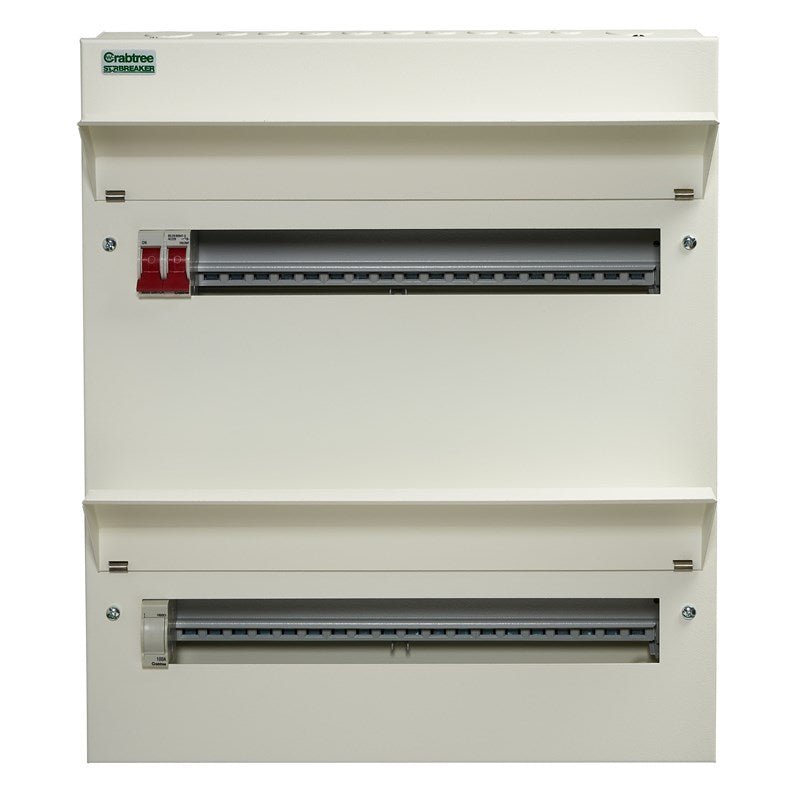 Crabtree 537-2B 37 Way Duplex Consumer Unit Main Switch 100A - Crabtree ...