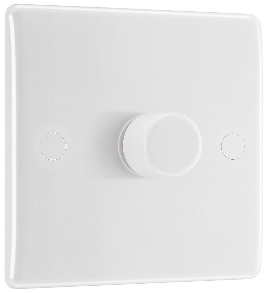 BG 881 Nexus White Moulded Intelligent 400W 1-Gang Dimmer Switch, 2-Way ...