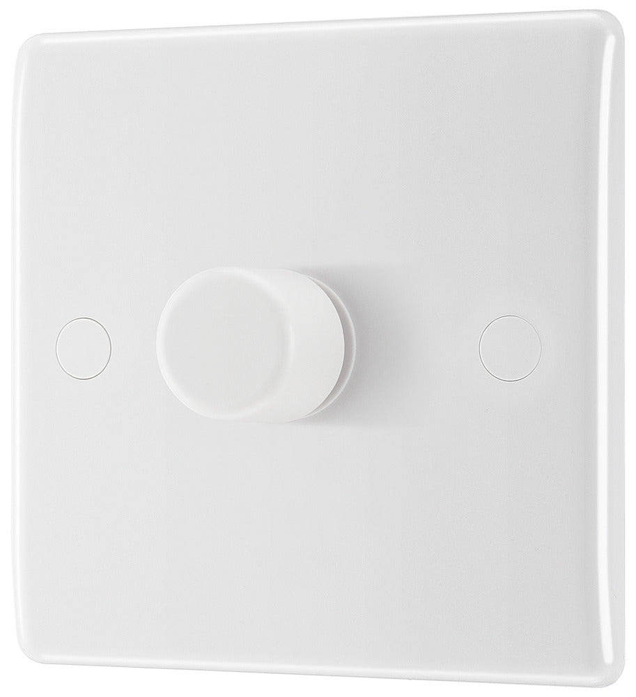BG 881 Nexus White Moulded Intelligent 400W 1-Gang Dimmer Switch, 2-Way ...