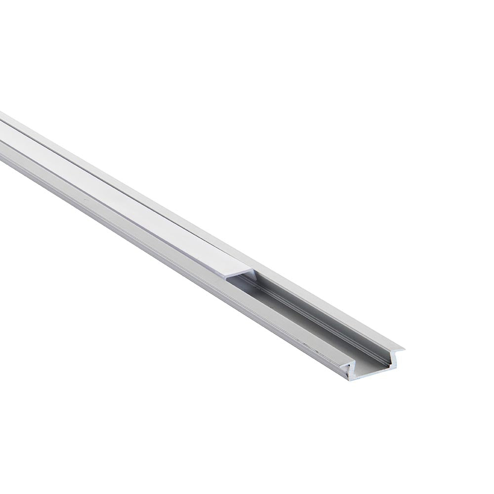 Saxby 94947 RigelSLIM Recessed 2m Aluminium Profile-Extrusion Silver ...