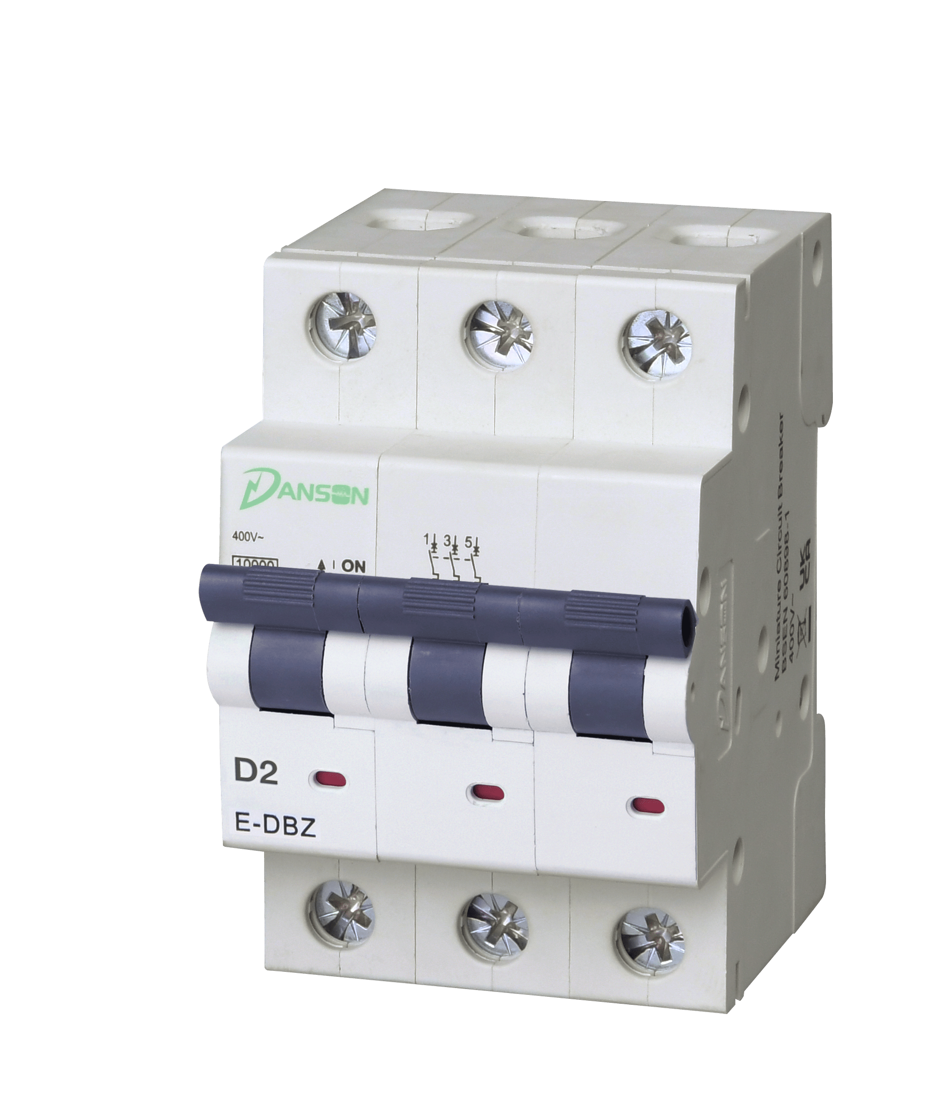 Danson E-DBZD302 MCB 10kA 2A 3P three Module D-Curve - Danson - Falcon ...