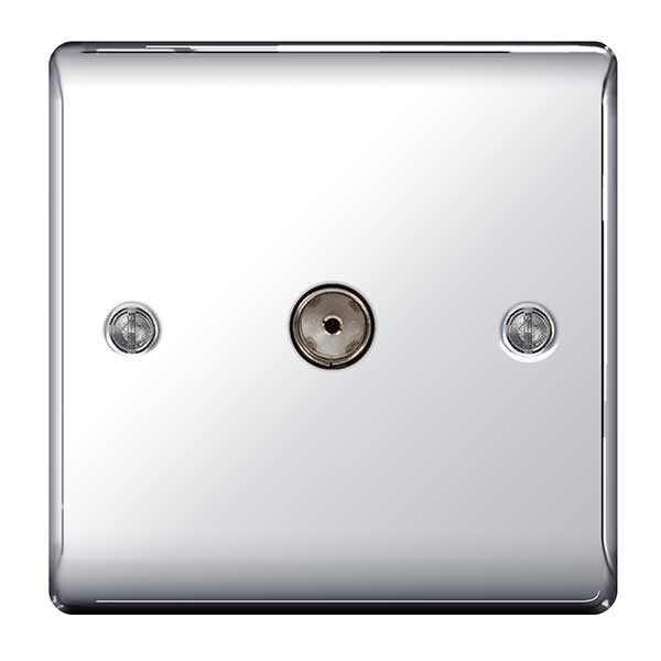 BG NPC60 Nexus Metal Polished Chrome Single Socket for Tv or FM Co ...