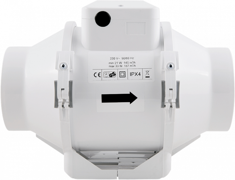 Xpelair XIMX100T 100mm Inline Mixed flow Duct Fan (Timer Model ...